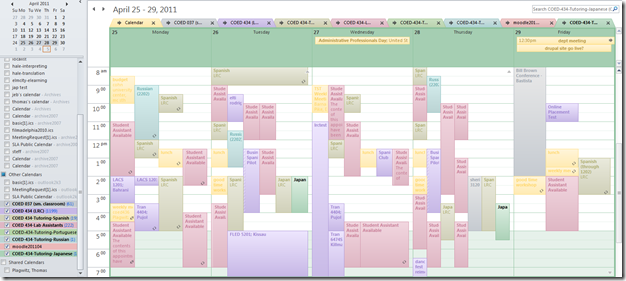 LCR Calendars and Scheduling | Thomas' Work Space