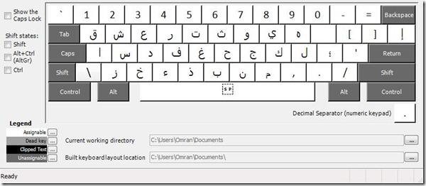 Imran’s Phonetic Keyboard for Arabic | Thomas' Work Space