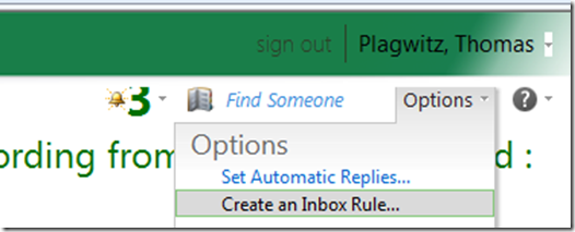 How to organize your email by creating an Inbox rule in OWA | Thomas ...